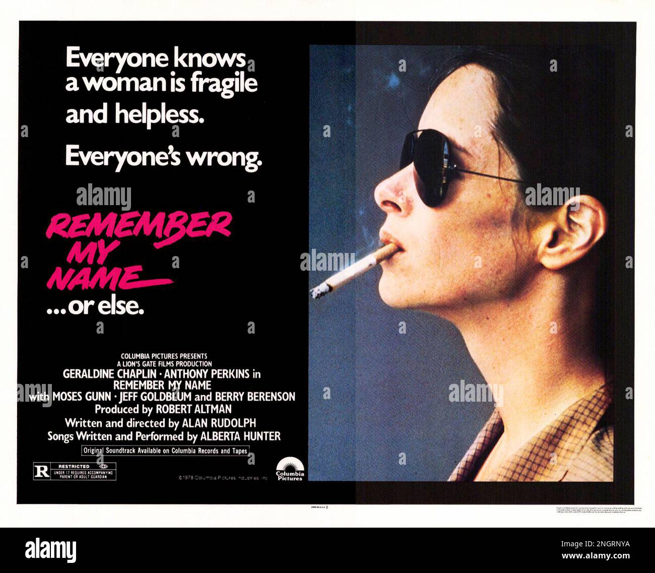 GERALDINE CHAPLIN in REMEMBER MY NAME (1978), directed by ALAN RUDOLPH ...
