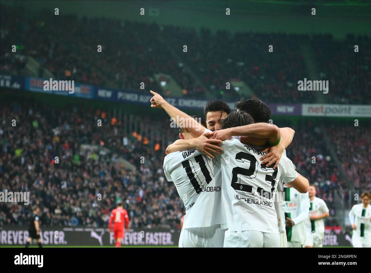 MOENCHENGLADBACH, GERMANY - FEBRUARY 18, 2023: The football match of ...