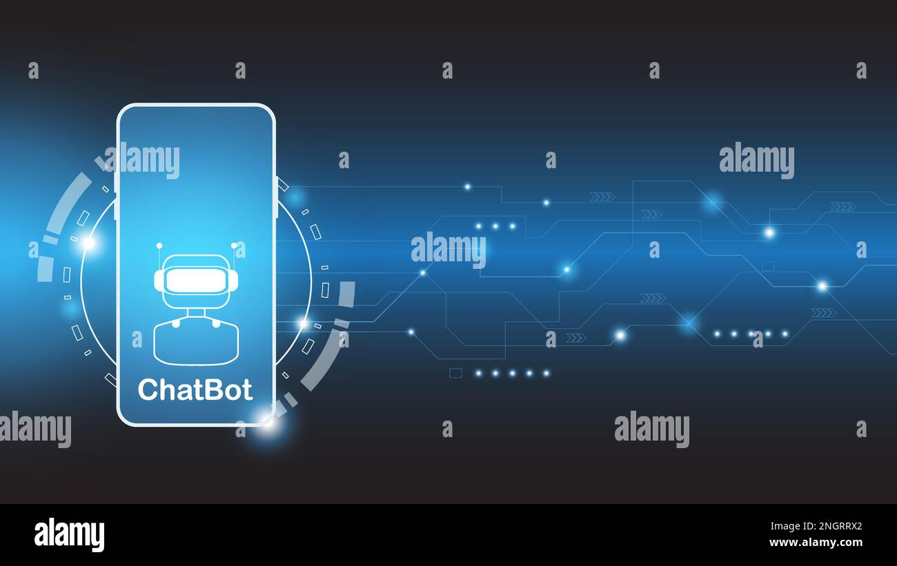 chatbot Ai artificial intelligence technology hitech concept. chatbot application smart bot ...