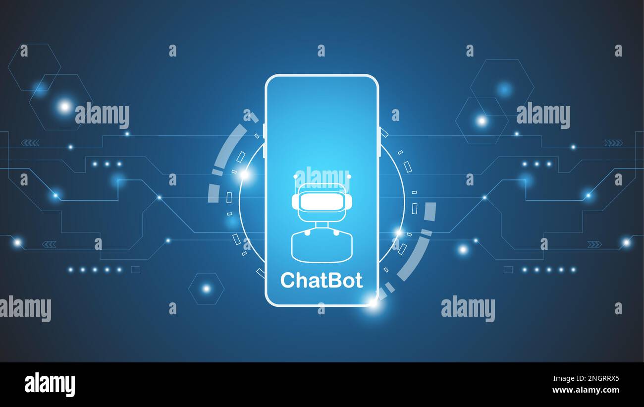 chatbot Ai artificial intelligence technology hitech concept. chatbot application smart bot ...