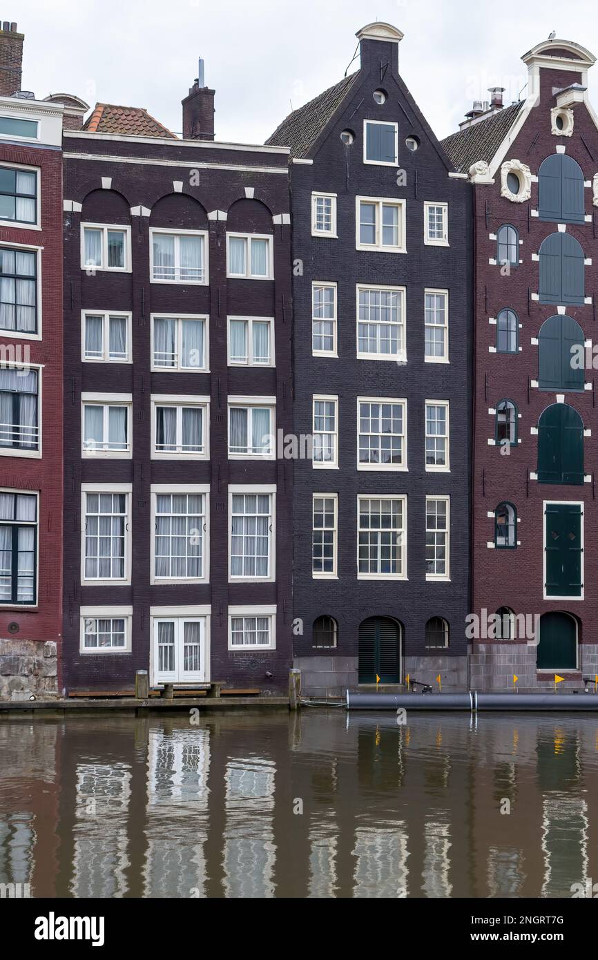 View of Dutch architecture. Houses in Amsterdam. Netherlands ...