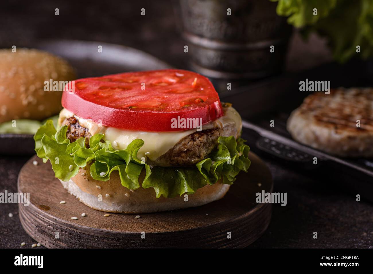 Burger patty sweet potato hi-res stock photography and images - Alamy