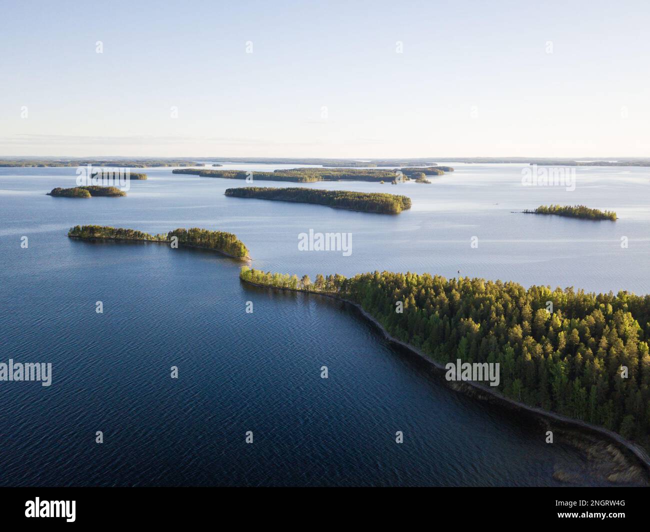 Narrow ridge islands at lake Saimaa Stock Photo - Alamy