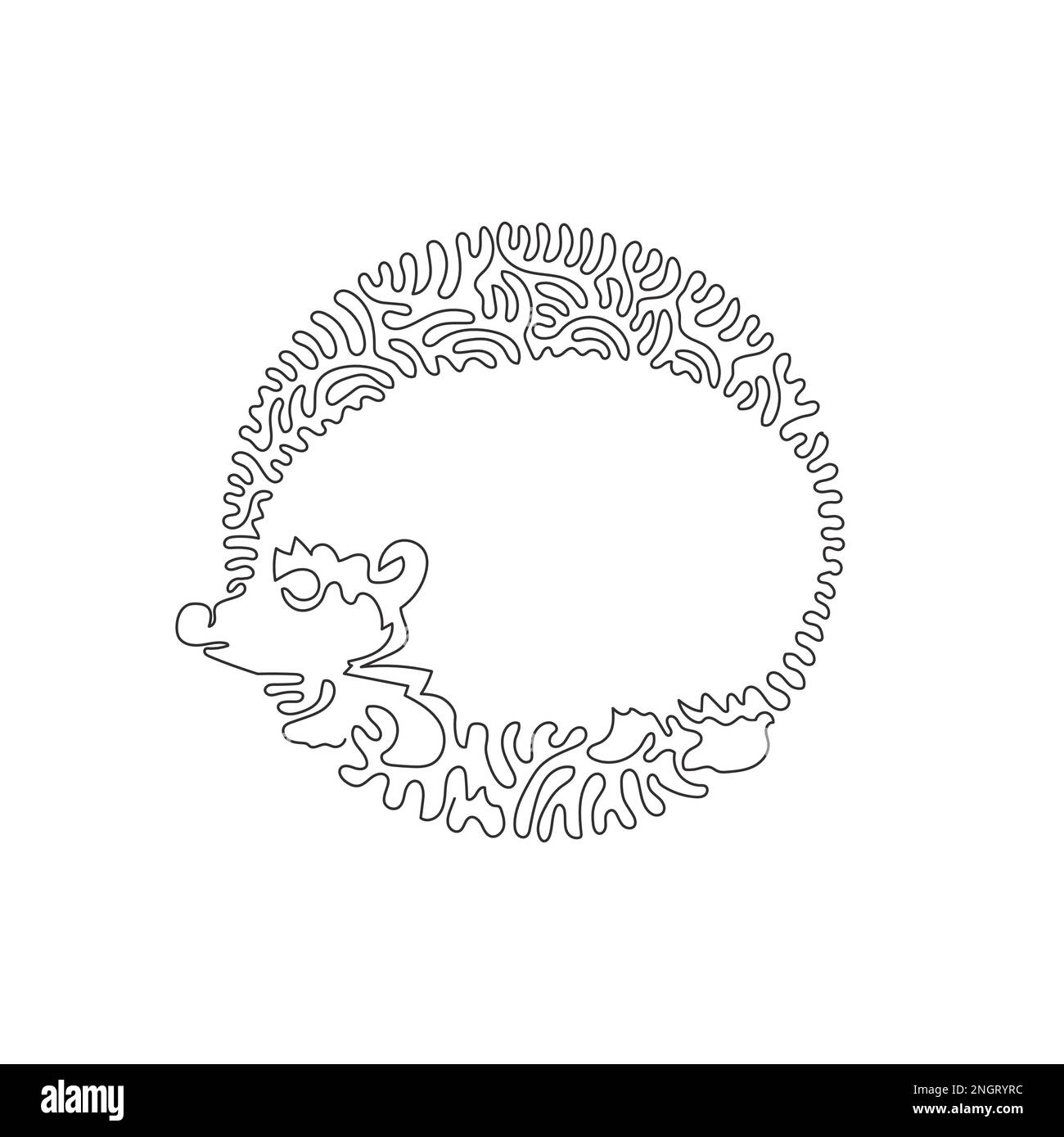 Needle icon line continuous Stock Vector Images - Alamy