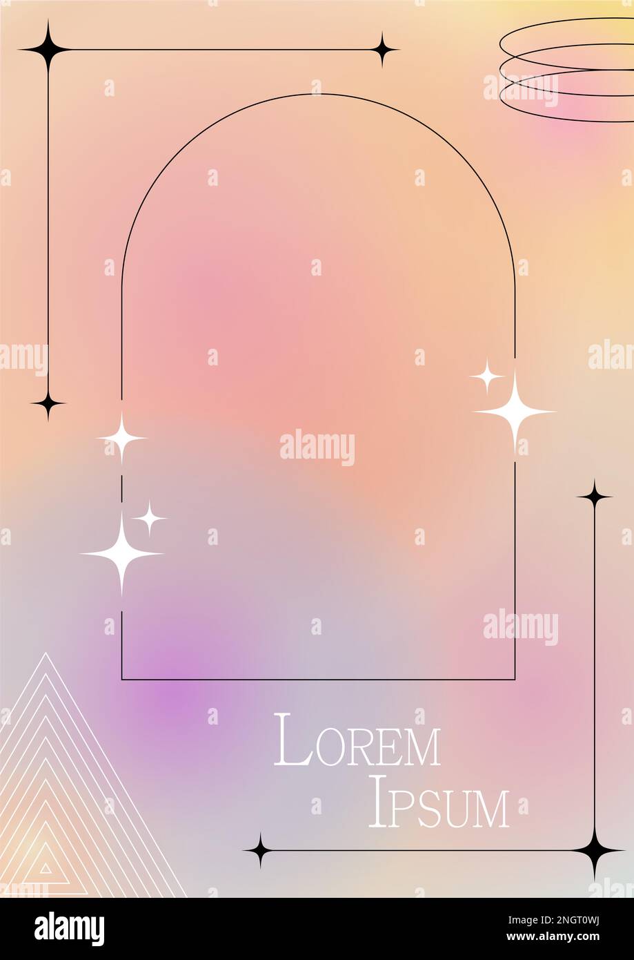 Modern blurred gradient poster in trendy 90s, 00s psychedelic style ...