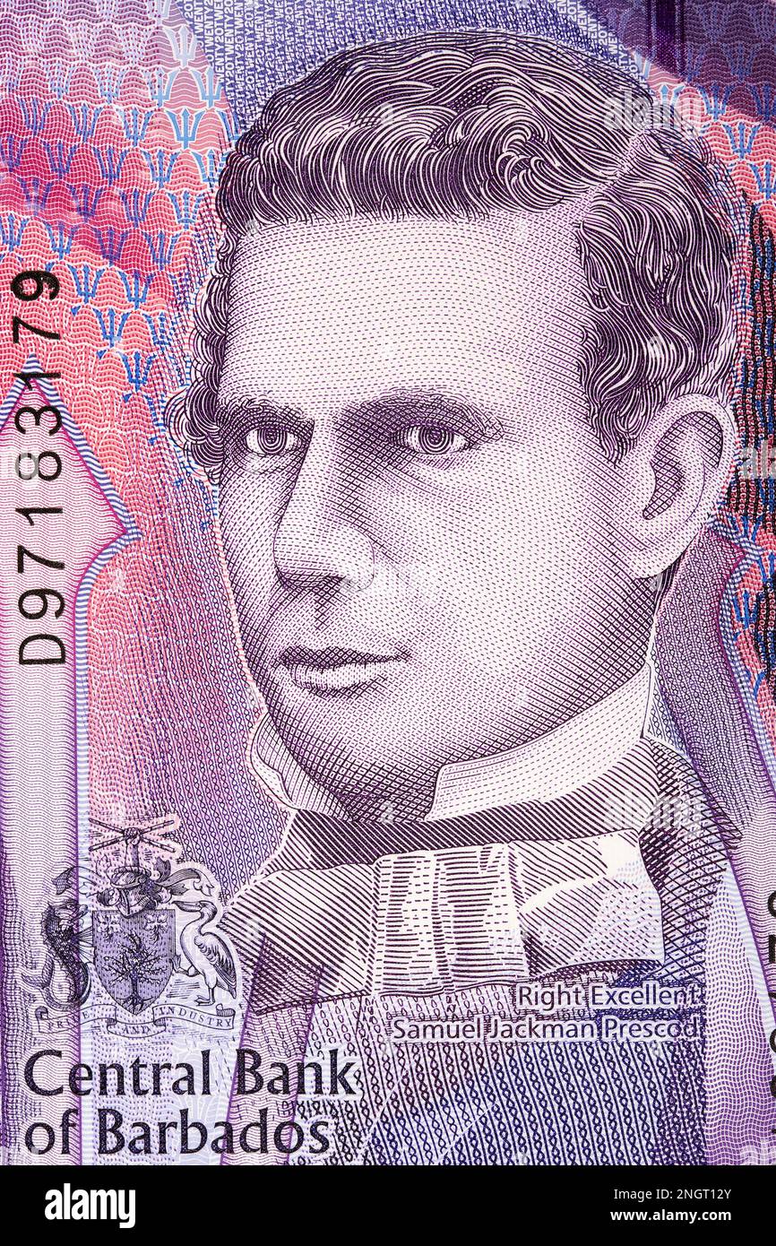 Samuel Jackman Prescod a portrait from Barbadian money - 20 dollars ...