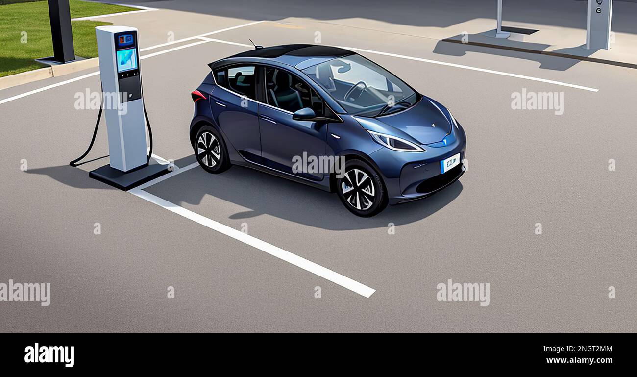 electric charging car. EV charging station for electric car in concept ...