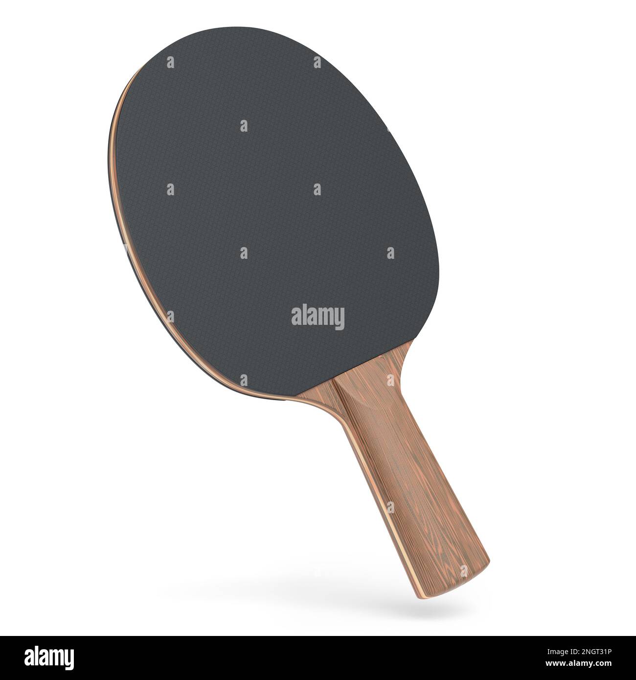 Black ping pong racket for table tennis isolated on white background ...