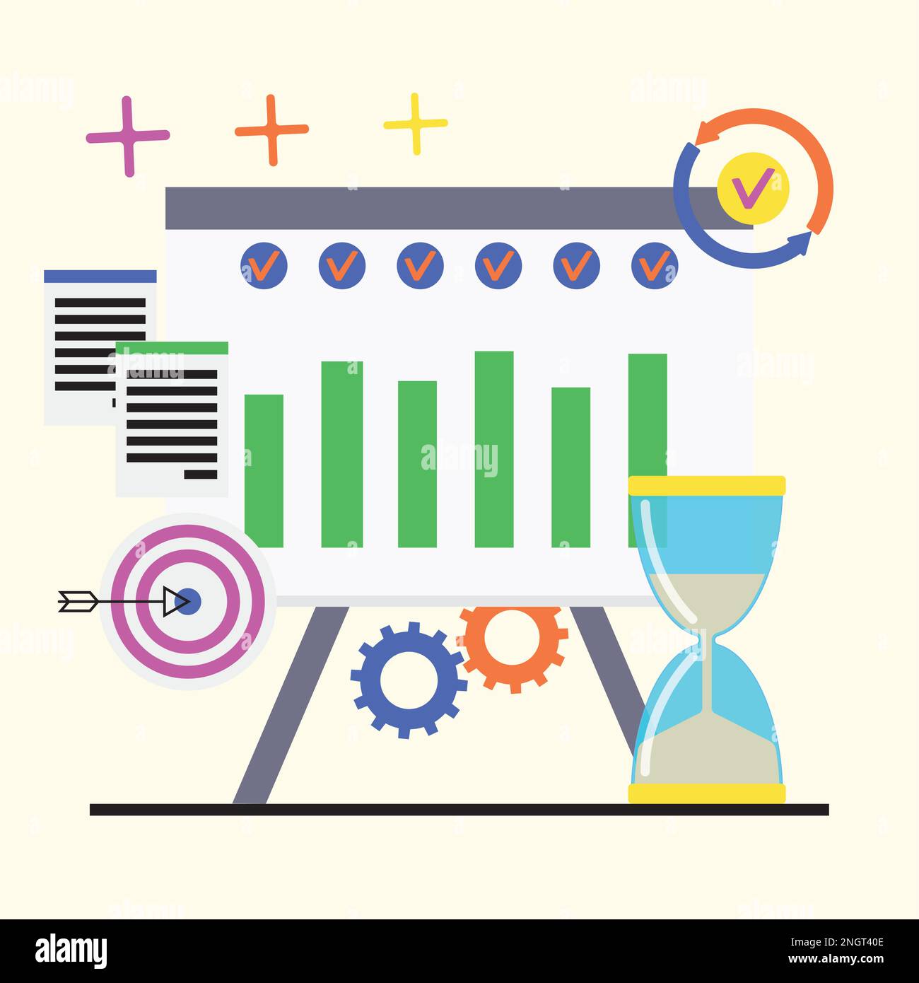 Successful business chart and right development of company. Vector of ...