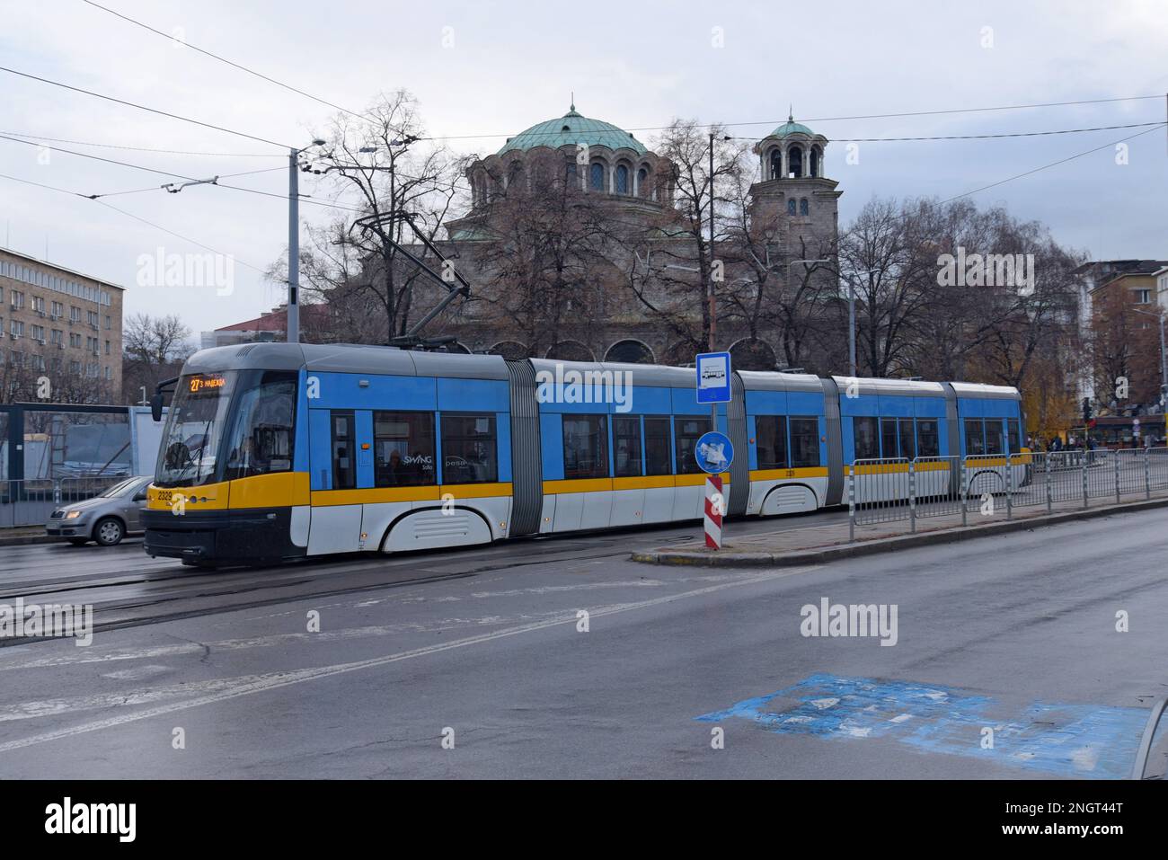 Pesa Swing tram on the streets of Sofia city, Bulgaria Stock Photo - Alamy