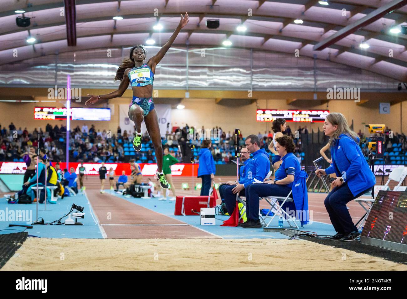 Madrid, Madrid, Spain. 18th Feb, 2023. Fatima Diame in the long jump ...