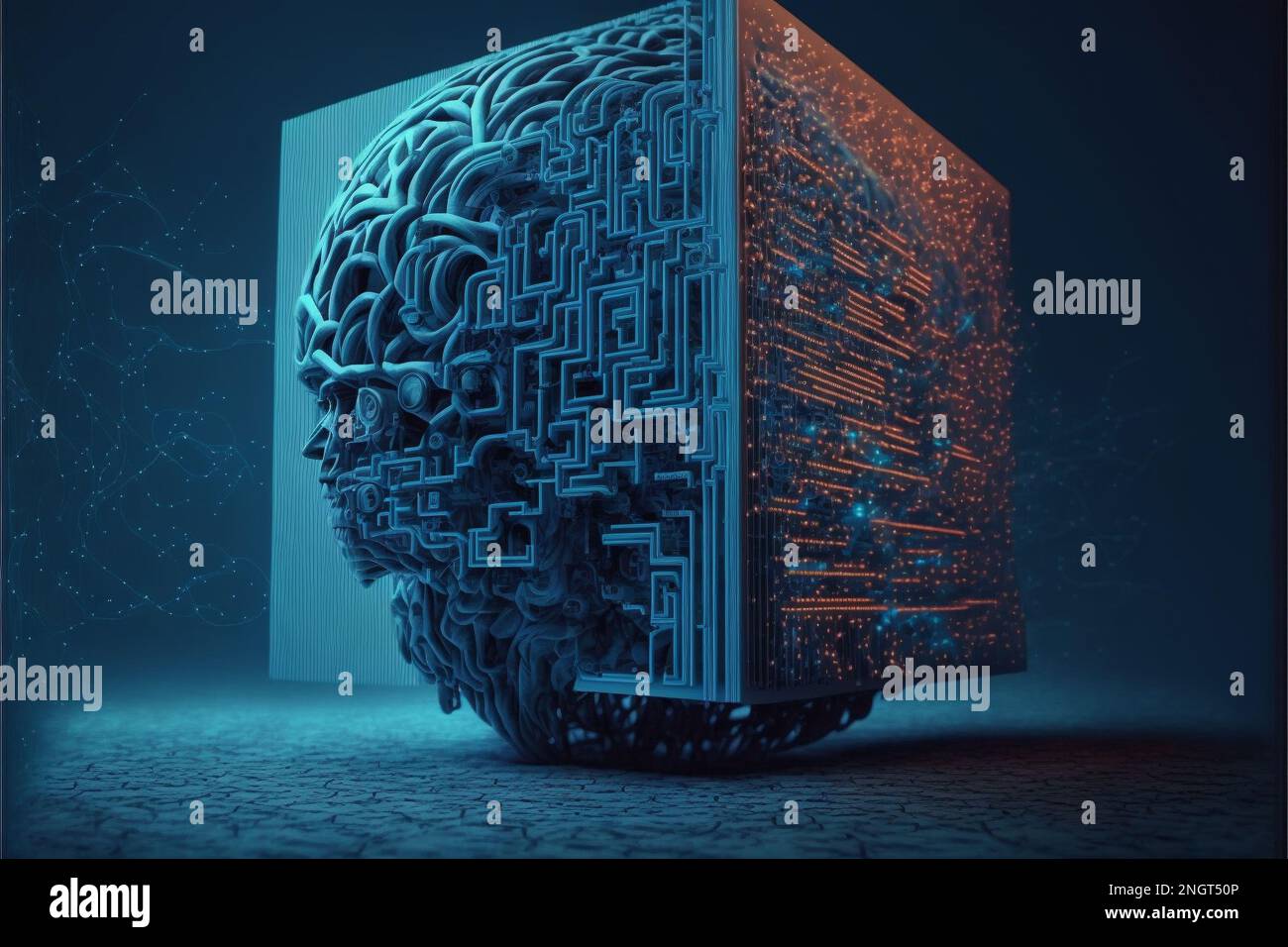 Artificial Intelligence Concept With A Digital Brain Focused On Creating Machines And Computer