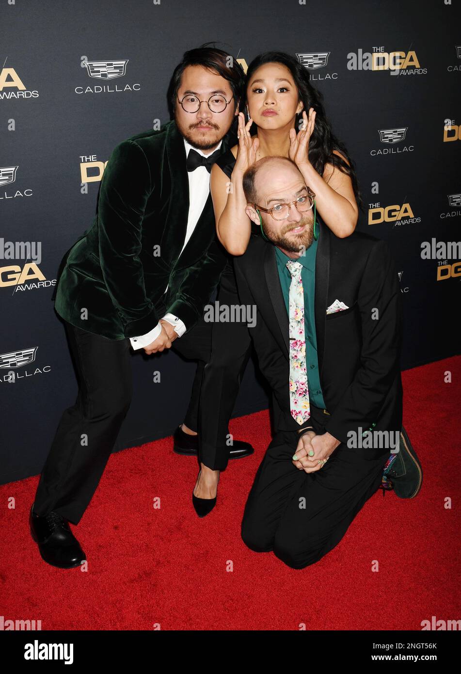 BEVERLY HILLS, CALIFORNIA - FEBRUARY 18: (L-R) Daniel Kwan, Stephanie ...