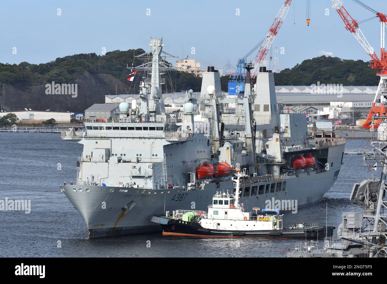 Kanagawa Prefecture, Japan - August 23, 2021: Royal Navy RFA Fort ...