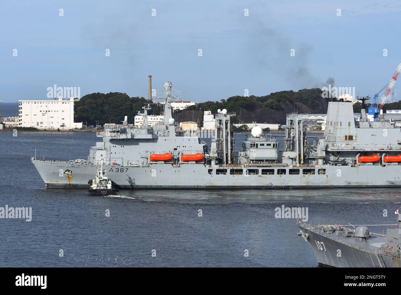 Kanagawa Prefecture, Japan - August 23, 2021: Royal Navy RFA Fort ...