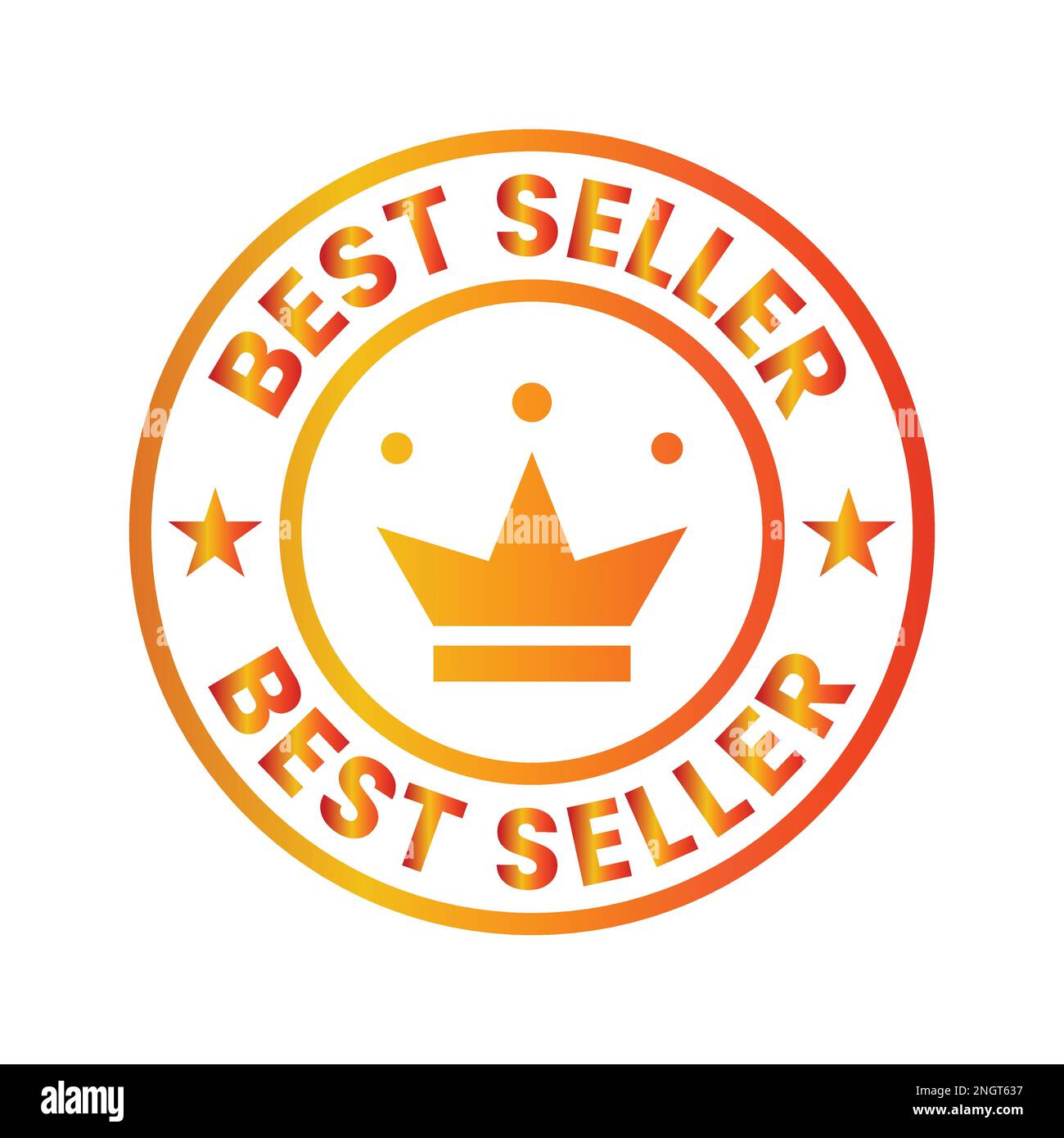 color best seller label, icon, stamp, ribbon design illustration with ...