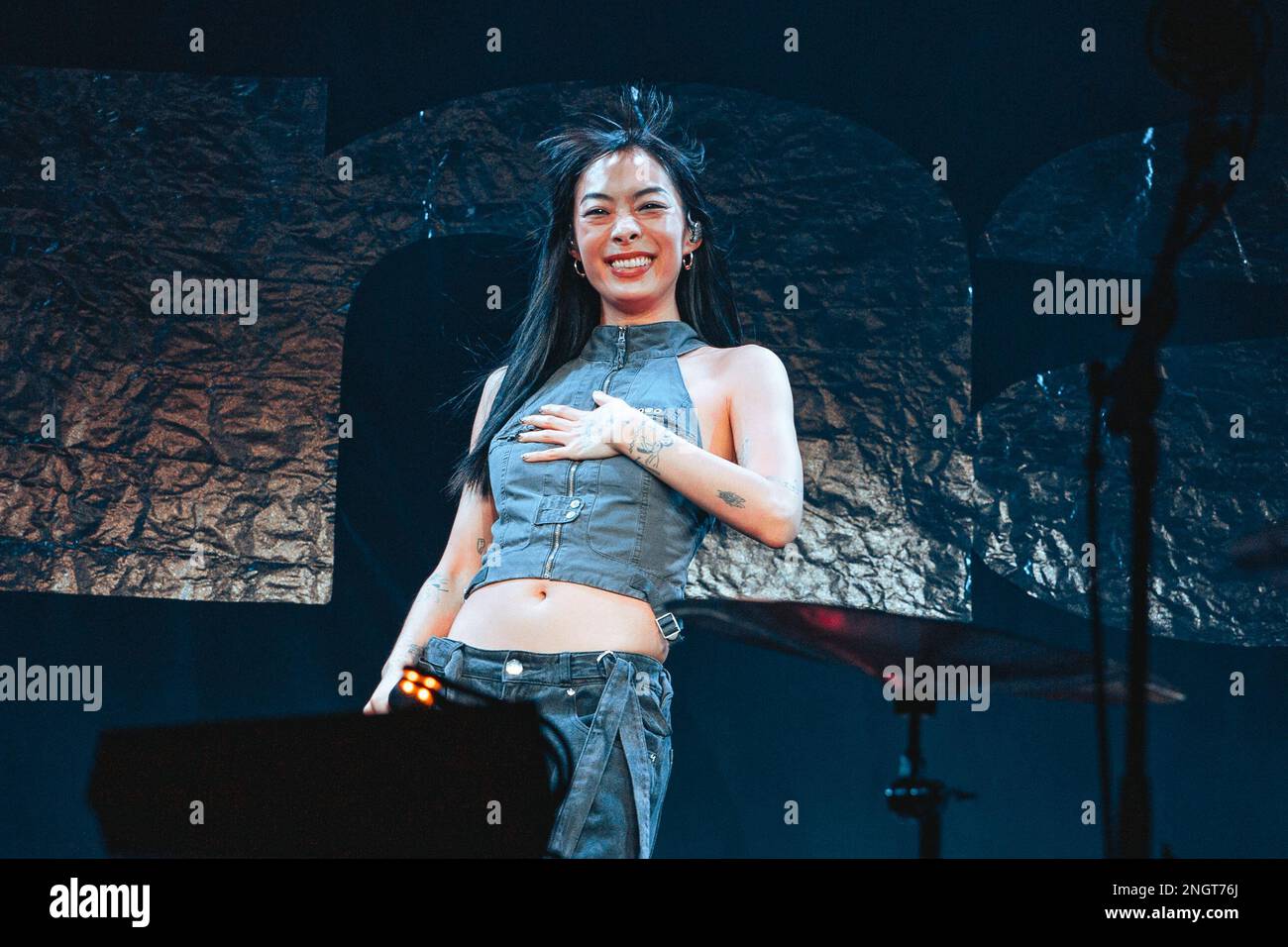 Milan, Italy, 18th Feb 2023. Japanese singer Rina Sawayama performs ...