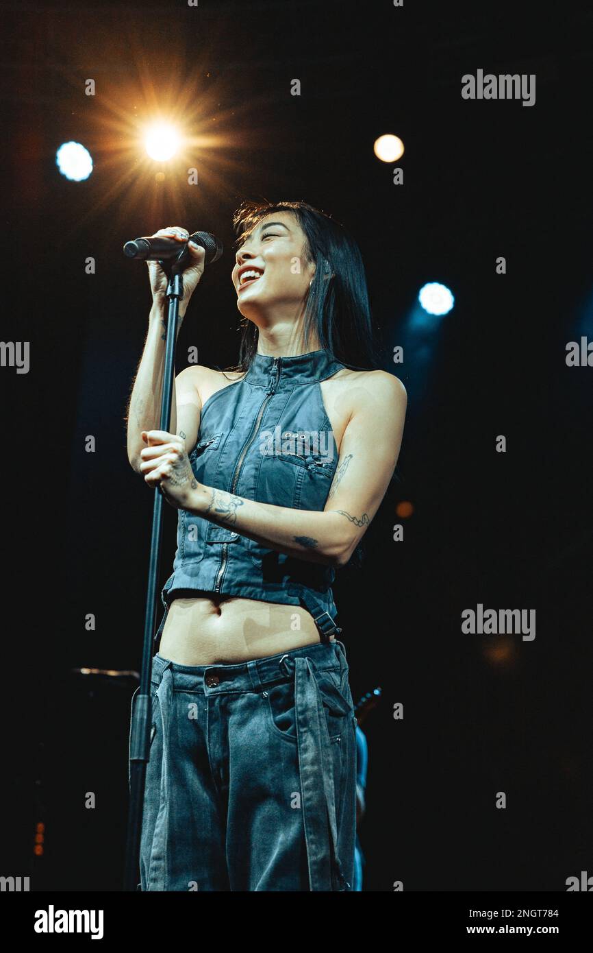 Milan, Italy, 18th Feb 2023. Japanese singer Rina Sawayama performs ...