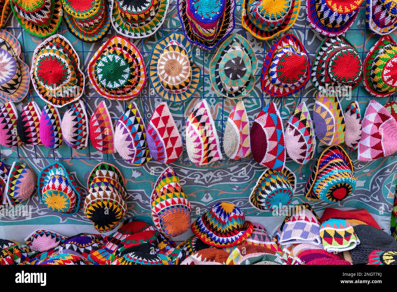 Colorful Handmade Souvenirs. Variety of Traditional Egyptian Souvenir ...