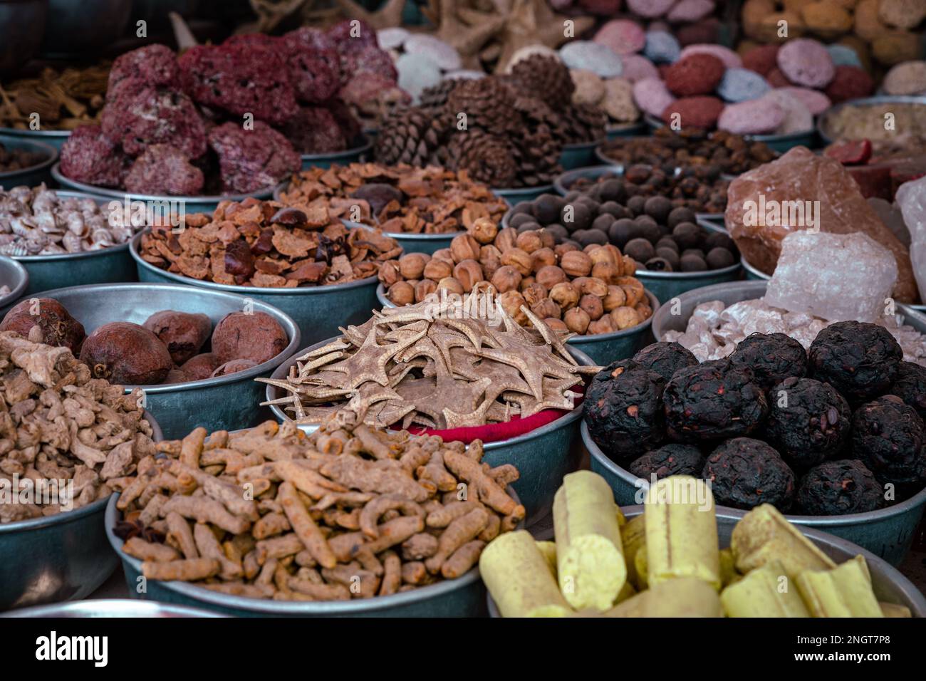Variety of Spices and Arab Herbs at Traditional Oriental Bazaar at ...