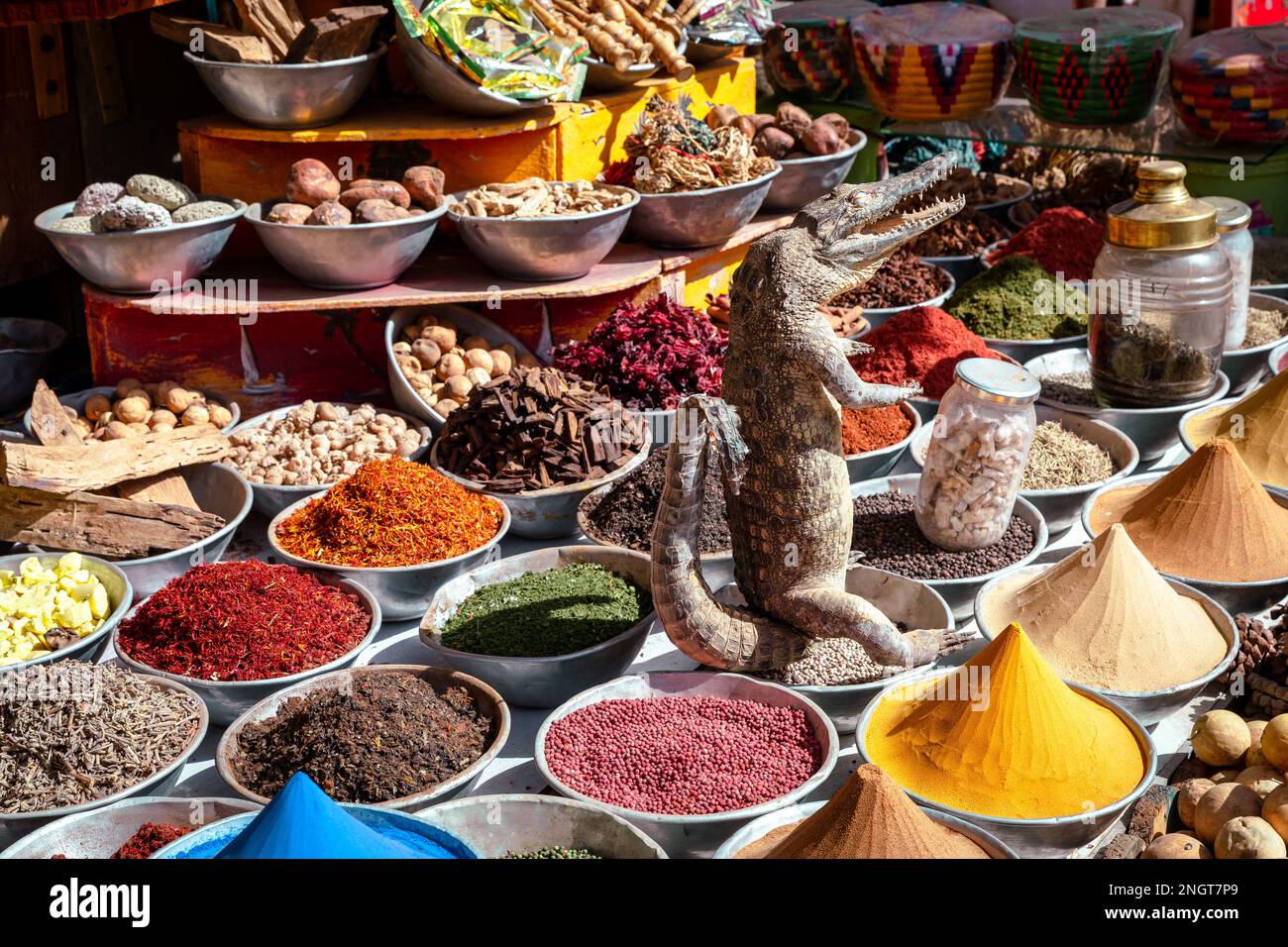 Variety of Spices and Arab Herbs at Traditional Oriental Bazaar at ...