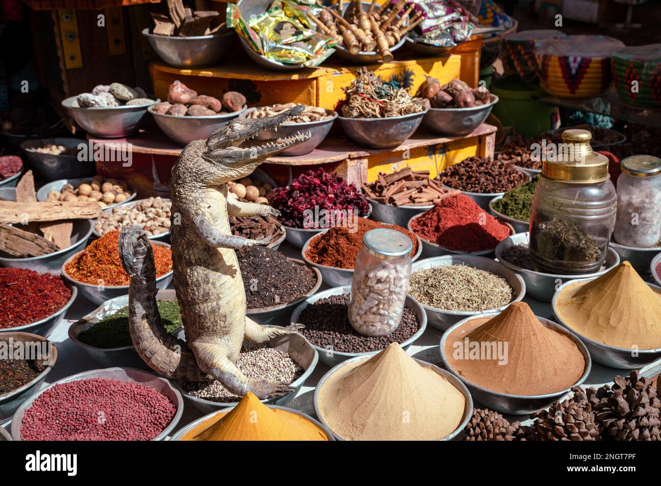Variety of Spices and Arab Herbs at Traditional Oriental Bazaar at ...