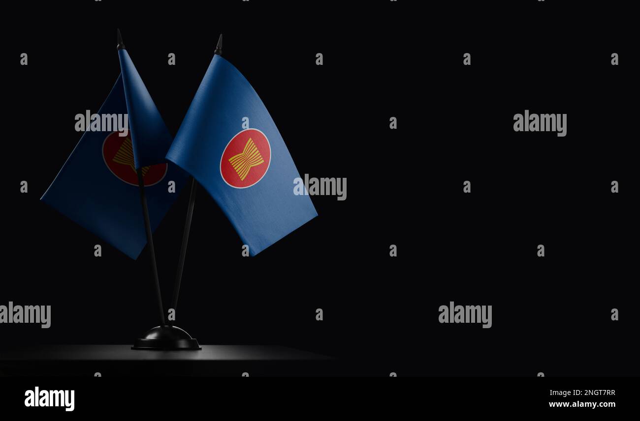 Small national flags of the ASEAN on a black background Stock Photo - Alamy