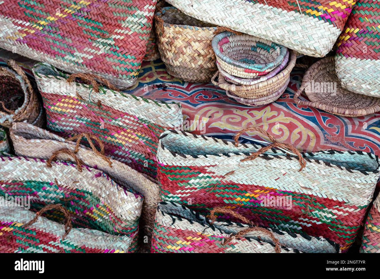 Colorful Handmade Souvenirs. Variety of Traditional Egyptian Souvenir ...