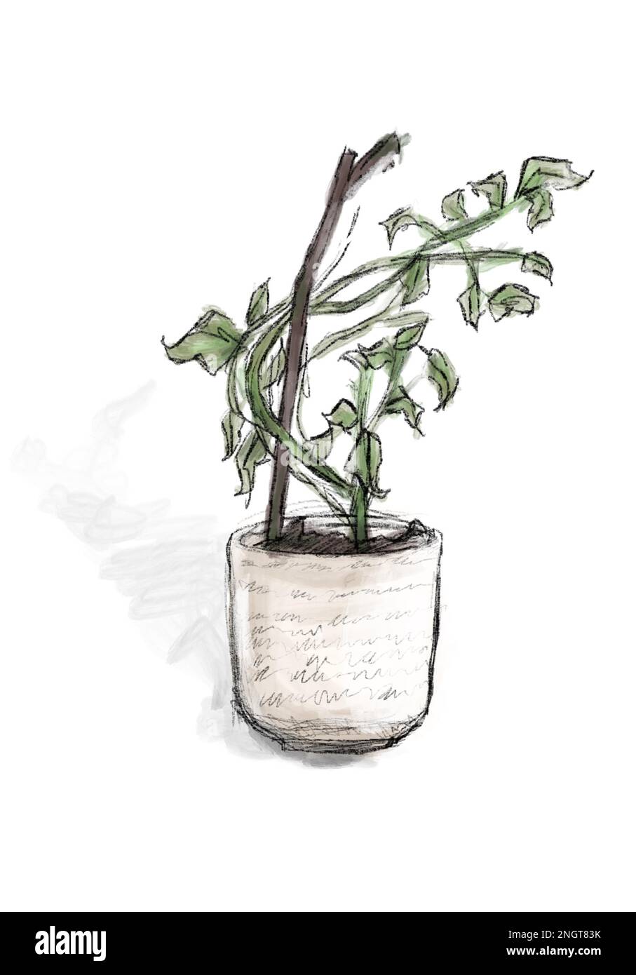 Digital drawing in green Stock Vector Images - Alamy