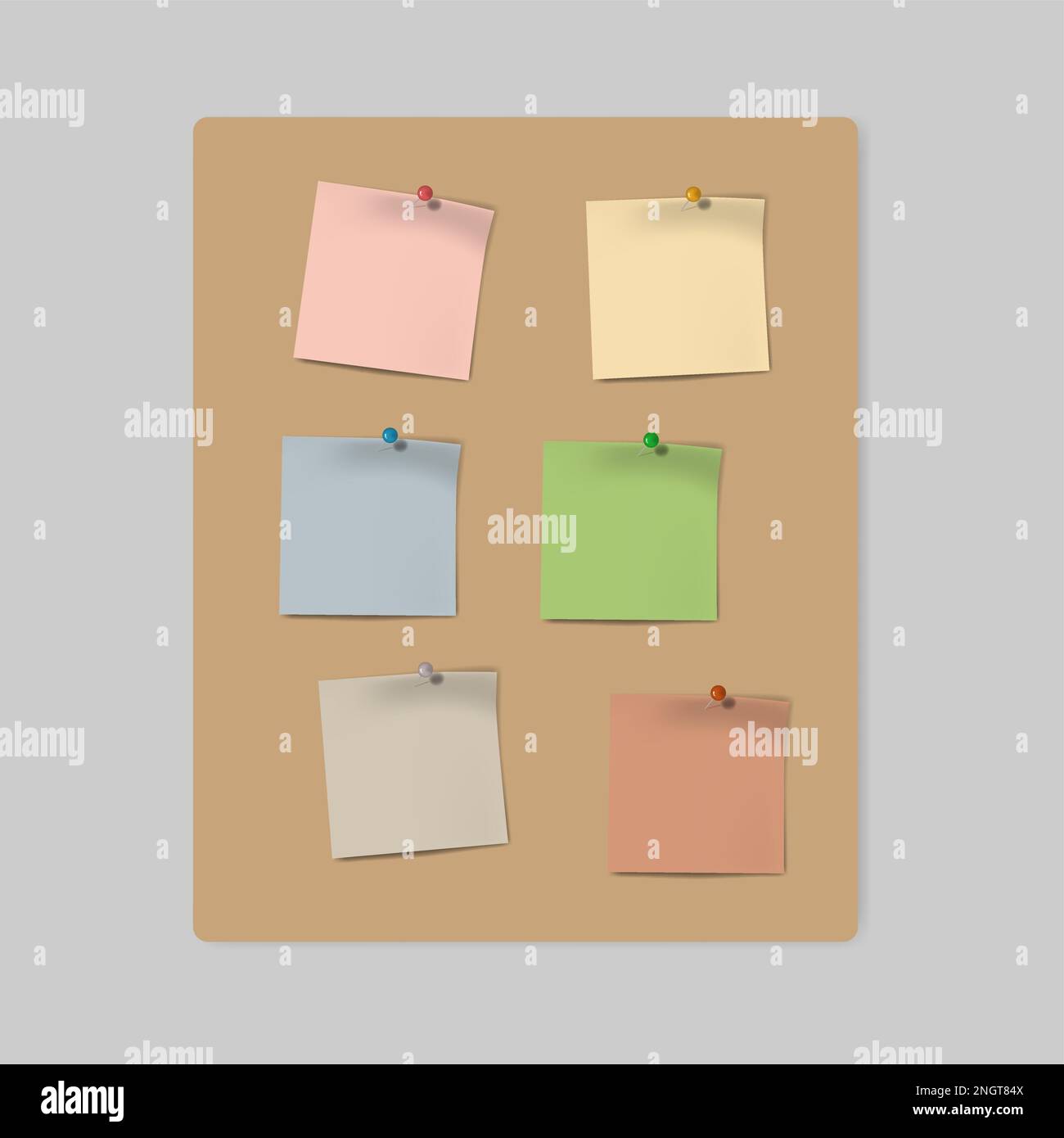 Cork board blank note paper Stock Vector Images - Alamy