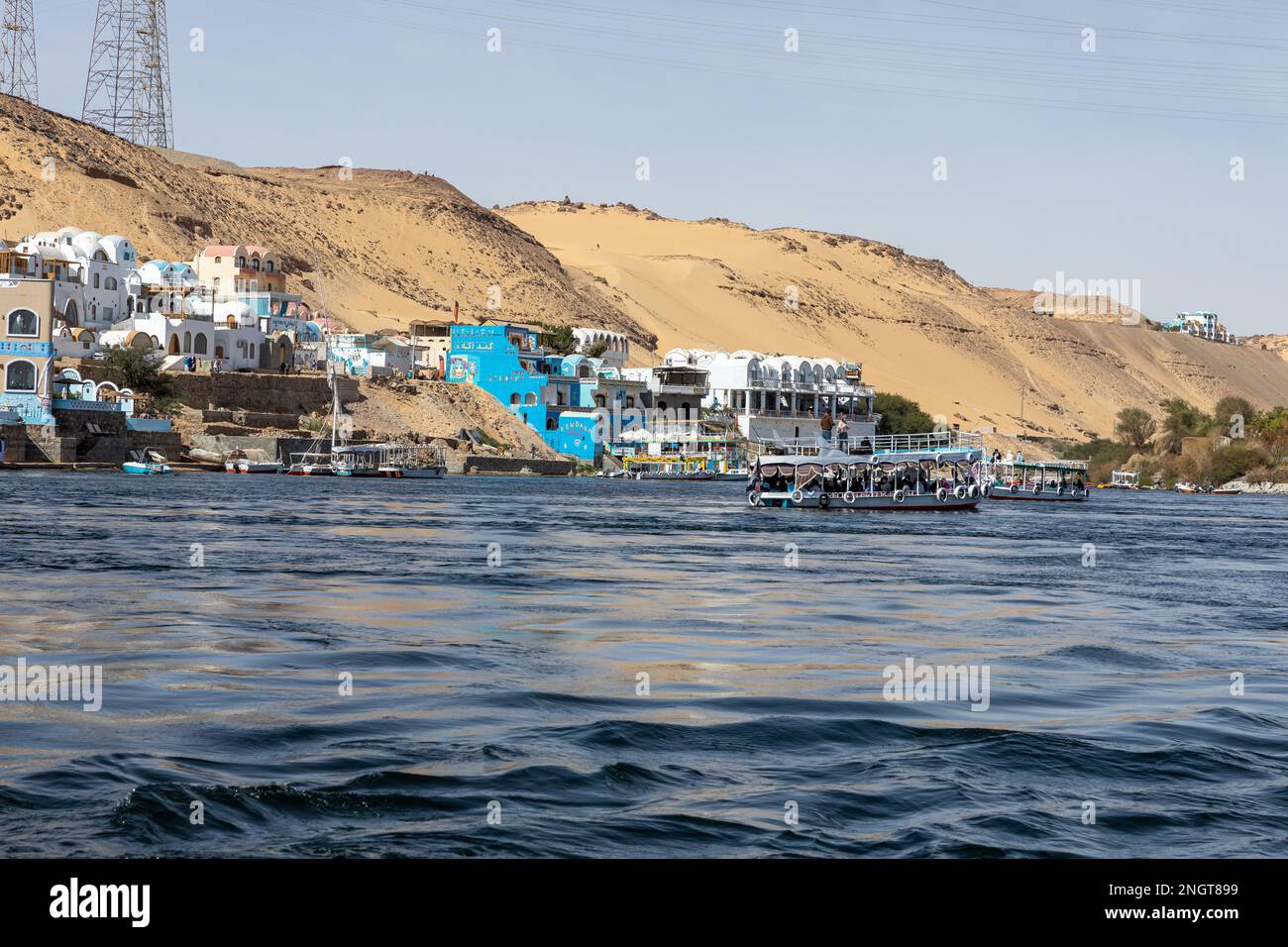 Aswan City Elephantine Island. Traditional Nubian Architecture. Aswan ...