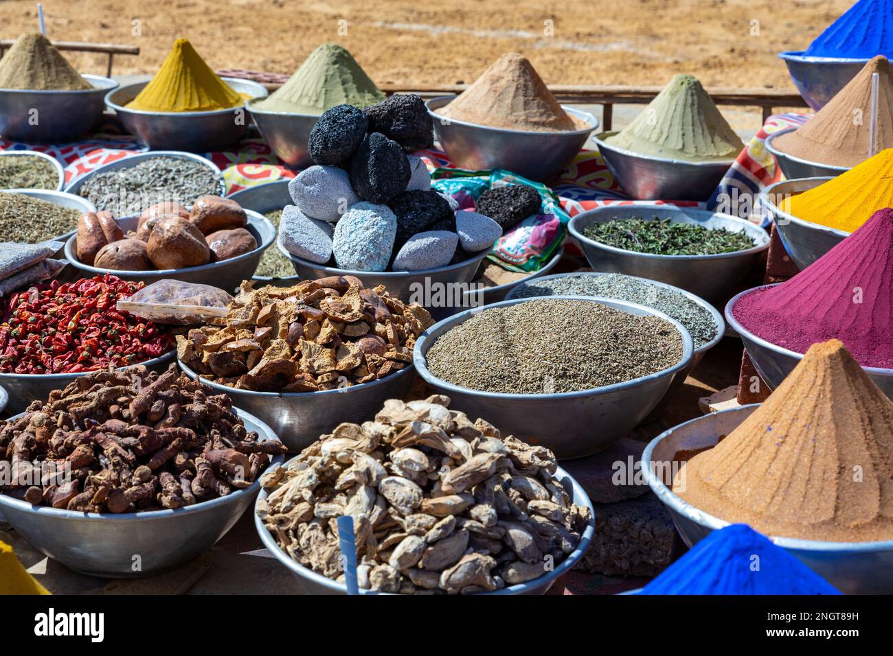 Variety of Spices and Arab Herbs at Traditional Oriental Bazaar at ...