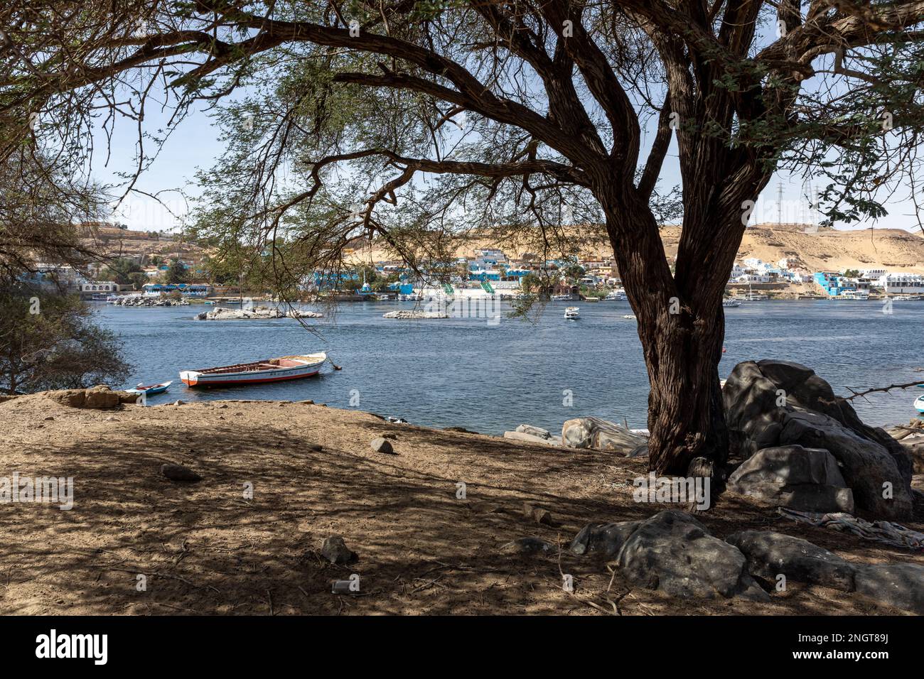 Aswan City Elephantine Island. Traditional Nubian Architecture. Aswan ...