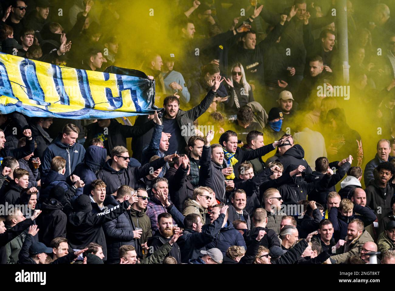LEEUWARDEN - Fans of Cambuur during the Dutch premier league game ...