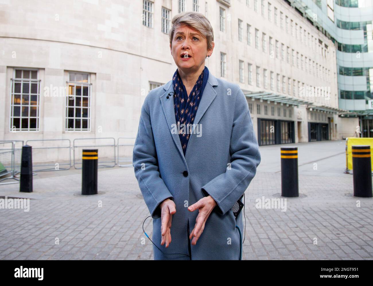 London, UK. 19th Feb, 2023. Yvette Cooper, Shadow Home Secretary, at ...
