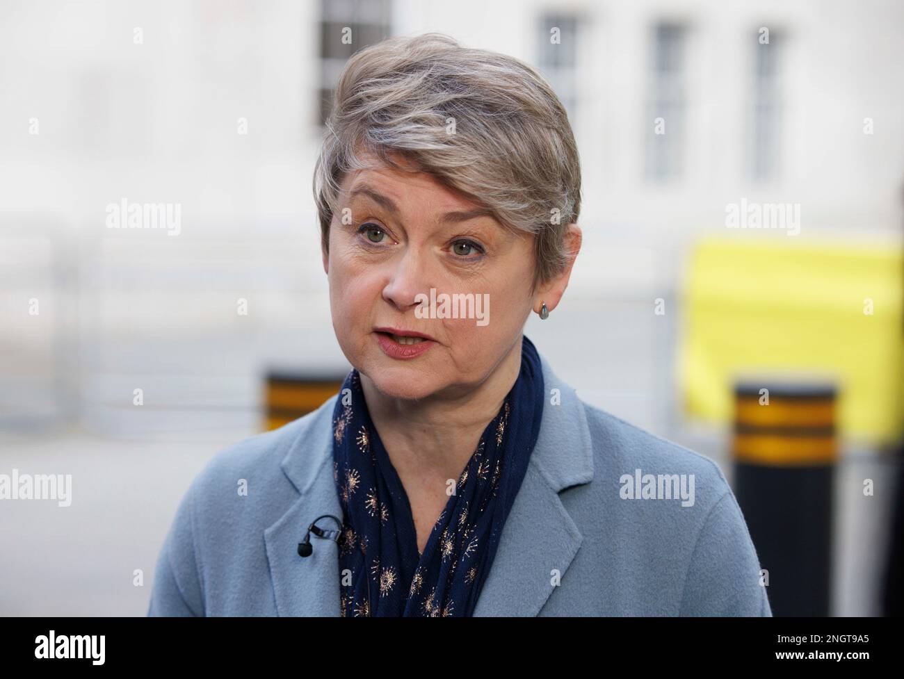 London, UK. 19th Feb, 2023. Yvette Cooper, Shadow Home Secretary, at ...