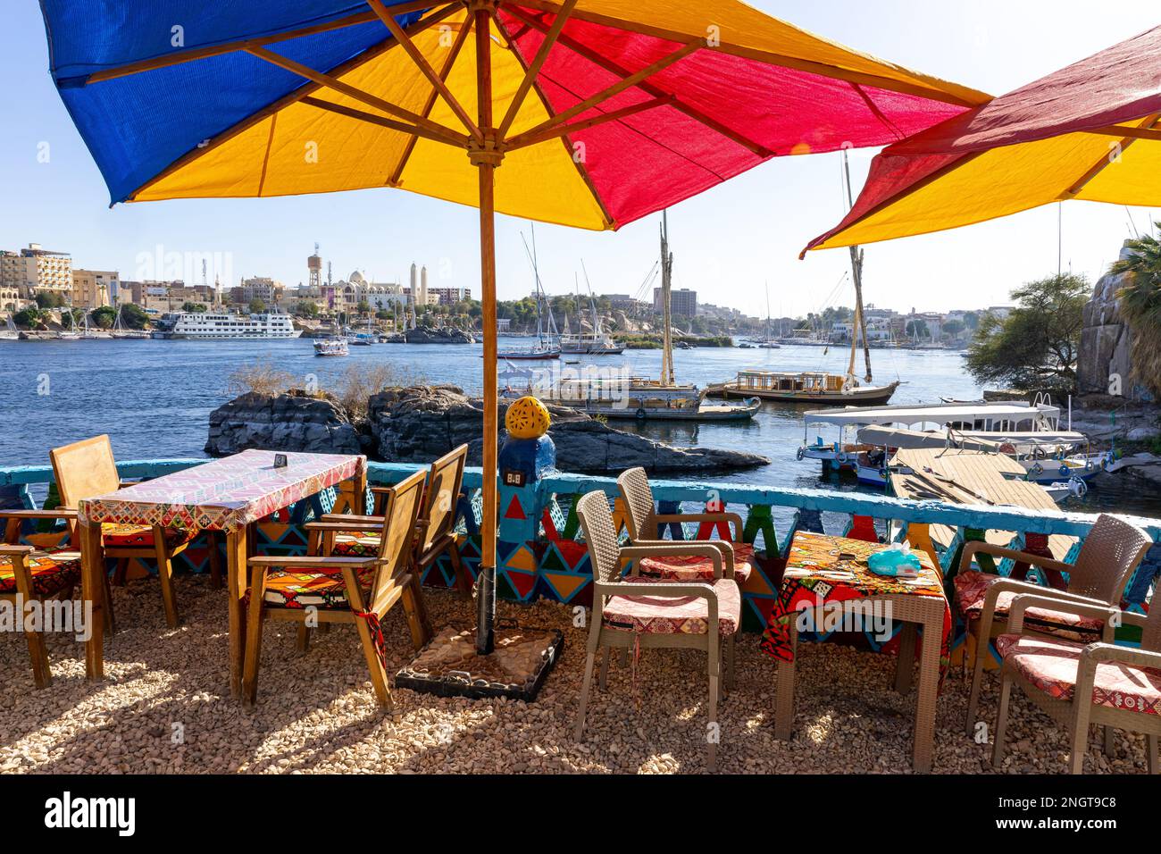 Aswan City Elephantine Island. Traditional Nubian Architecture. Aswan ...