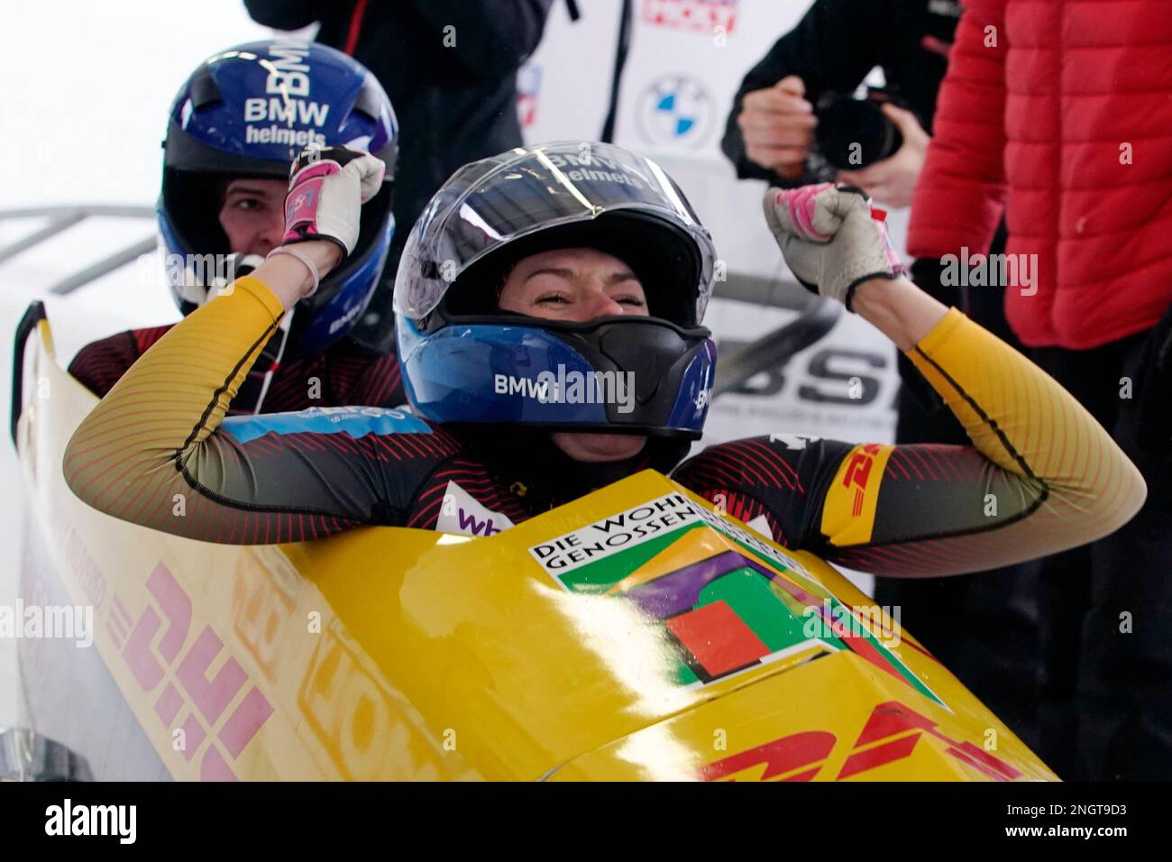 First placed Laura Nolte and Neele Schuten of Germany celebrate after ...