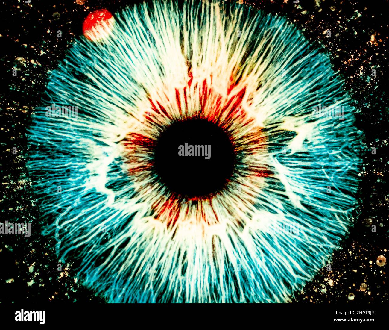 an eye that seems to explode like the big bang Stock Photo - Alamy