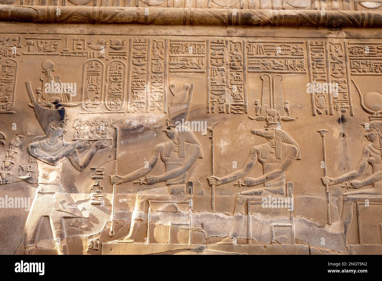 Temple of Kom Ombo Decorated with Hieroglyphics. Kom Ombo in Aswan ...