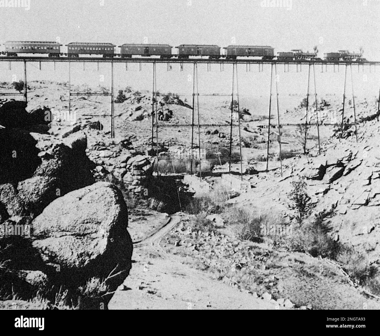 A double headed U.S. passenger train of the 1860s Stock Photo - Alamy