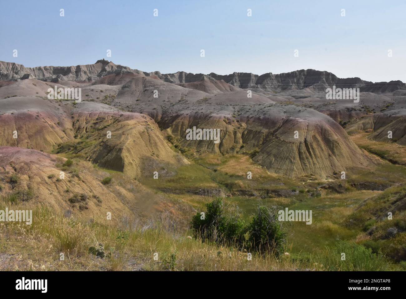 Beautiful scenic views of stunning landscape and rolling yellow mounds ...