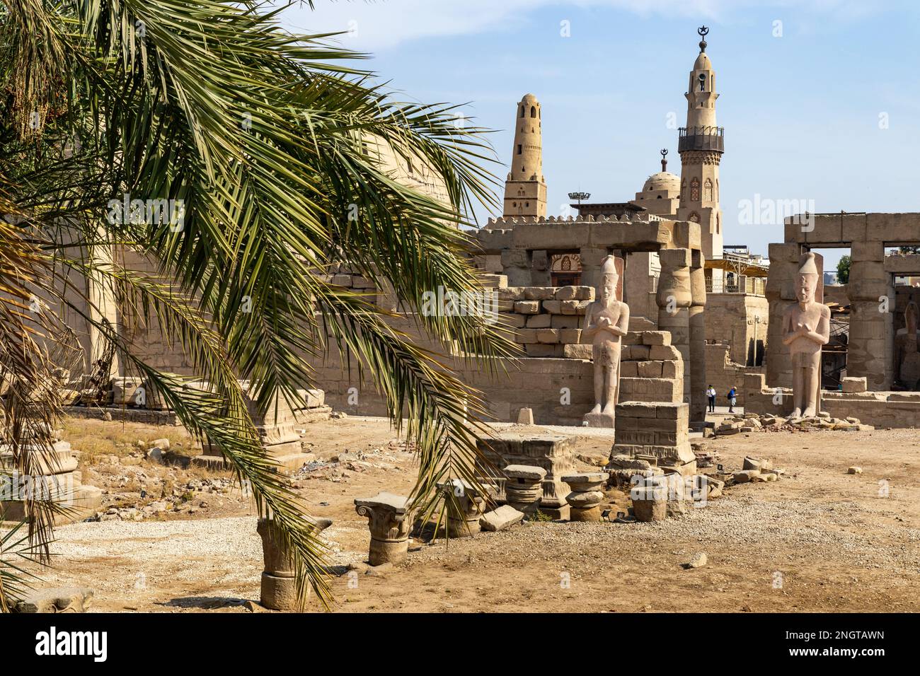 Luxor Ancient Egyptian Temple Complex. East bank of the Nile River ...