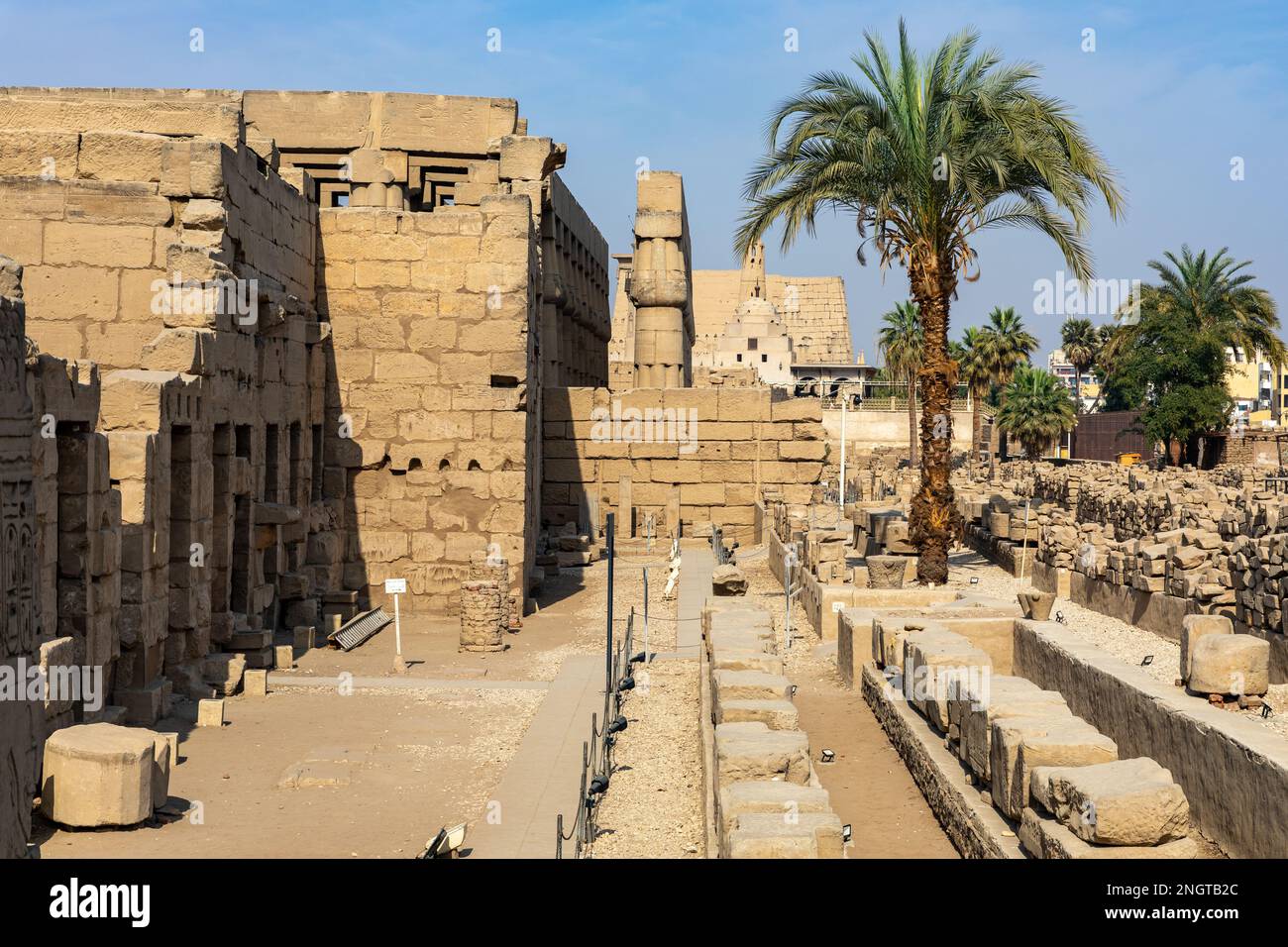 Luxor Ancient Egyptian Temple Complex. East bank of the Nile River ...