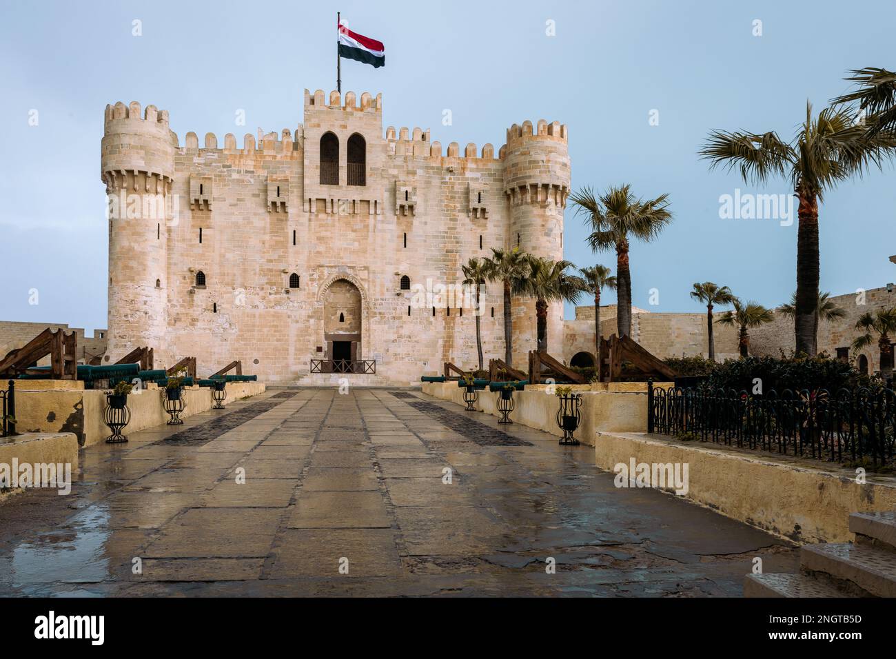 Citadel of Qaitbay, a 15th century defensive fortress located on the ...