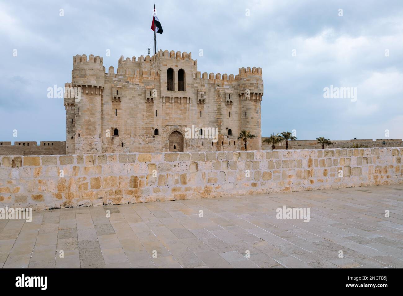 Citadel of Qaitbay, a 15th century defensive fortress located on the ...