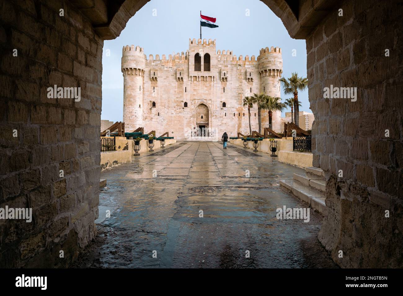 Citadel of Qaitbay, a 15th century defensive fortress located on the ...