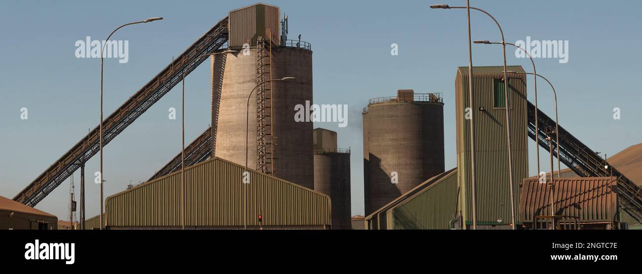 Saldanha, West Coast, South Africa. 2023. Smelter industrial plant at ...