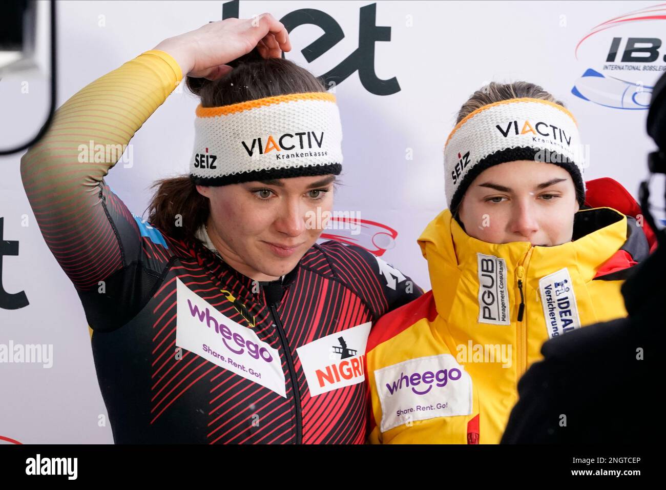 Second placed Kim Kalicki and Neele Anabel Galander of Germany ...