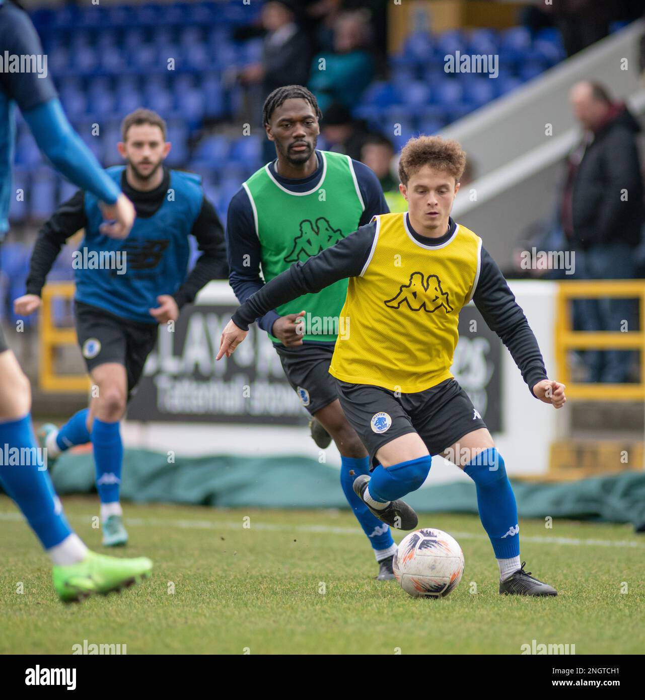 Chester, Cheshire, England 18th February 2023. Chester's Iwan Murray ...